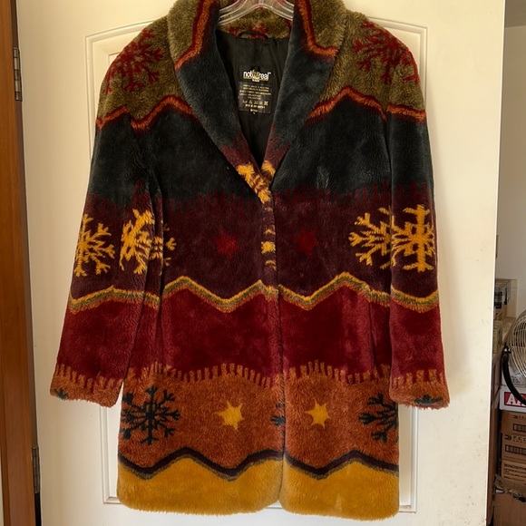 Jackets & Coats | Soft Fuzzy Colorful Coat By Duffel | Poshmark